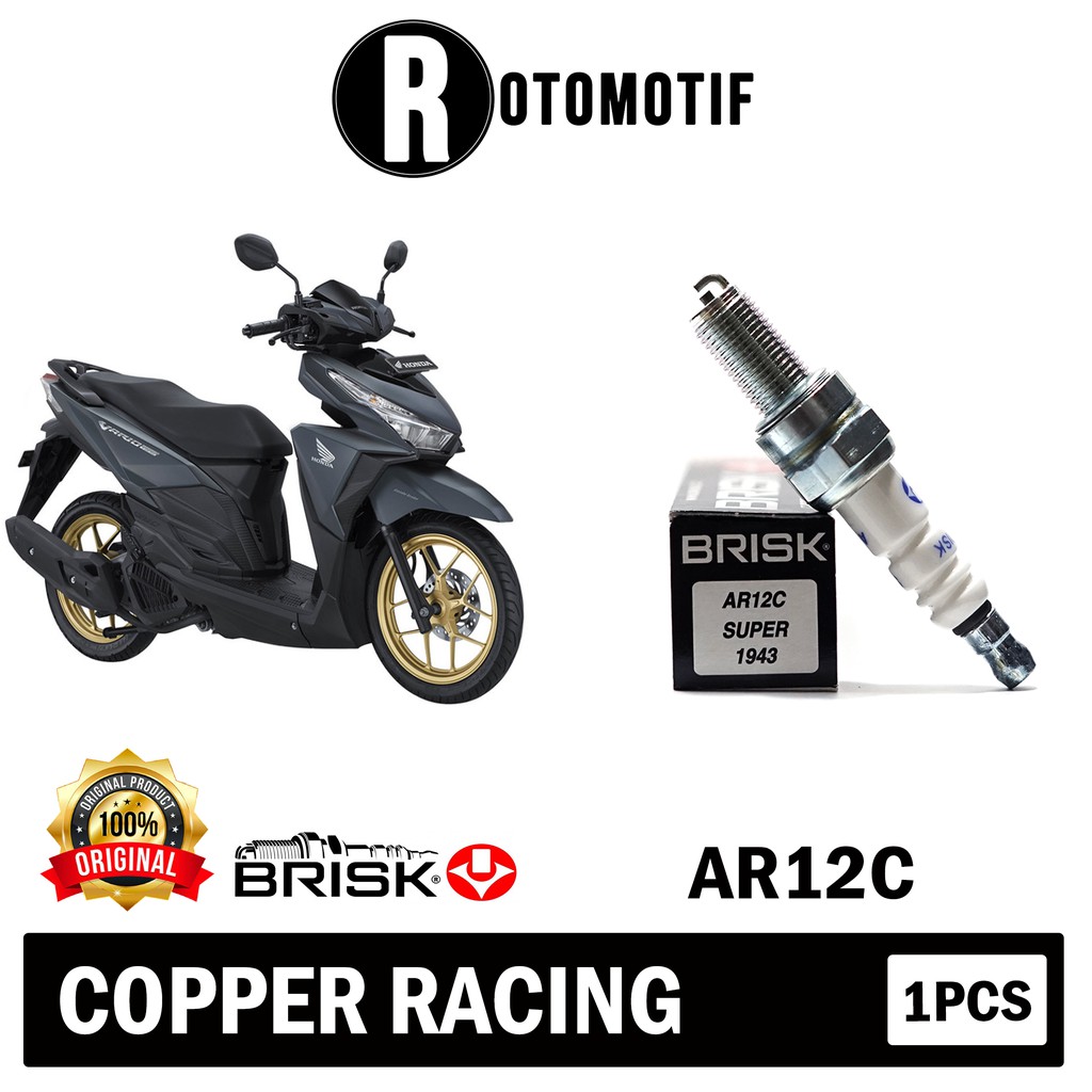 Honda Vario 125 150 Brisk Copper Racing AR12C Motorcycle Spark Plugs ...