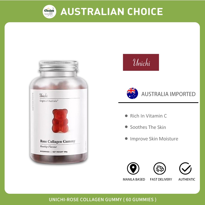 Unichi Bear Rose Collagen 60 Gummies | Shopee Philippines