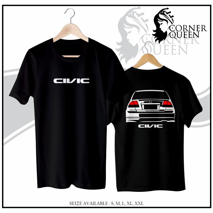 Original CORNERQUEEN KAOS BAJU CAR HONDA CIVIC ES 2 REAR RACING ...