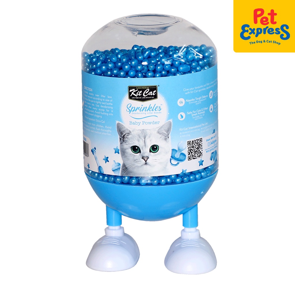 Kit Cat Sprinkles Baby Powder Deodorizing Cat Litter Beads 240g ...