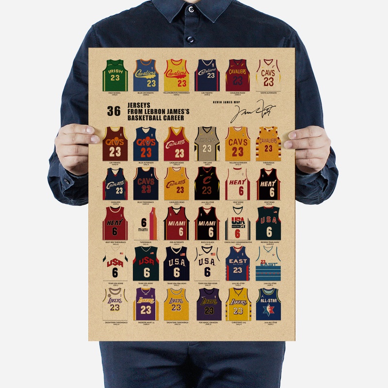 NBA Star Poster Kirby James Jordan Corey Iverson Basketball ...