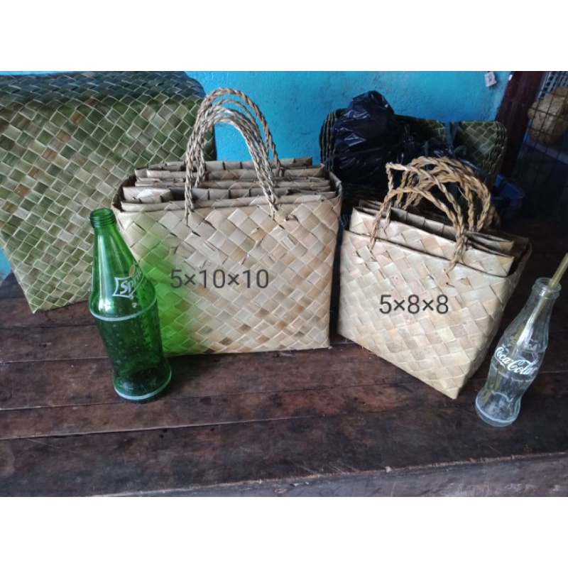 native bayong bag W5*L8*H8 inches made of pandan leaves | Shopee ...