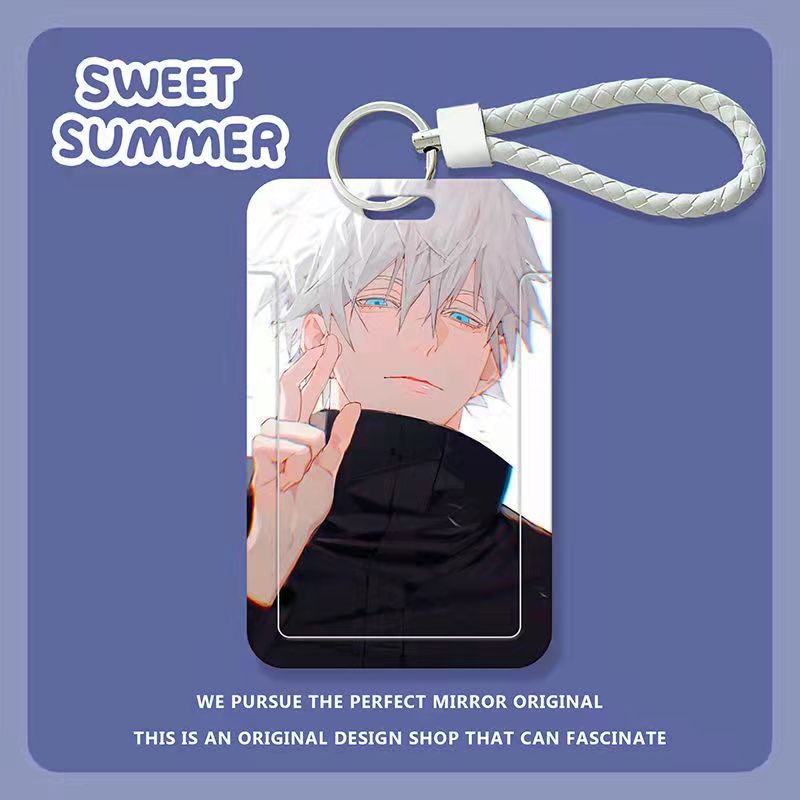 【09】Anime Jujutsu Kaisen Card Holder Gojo Satoru subway bus card ...