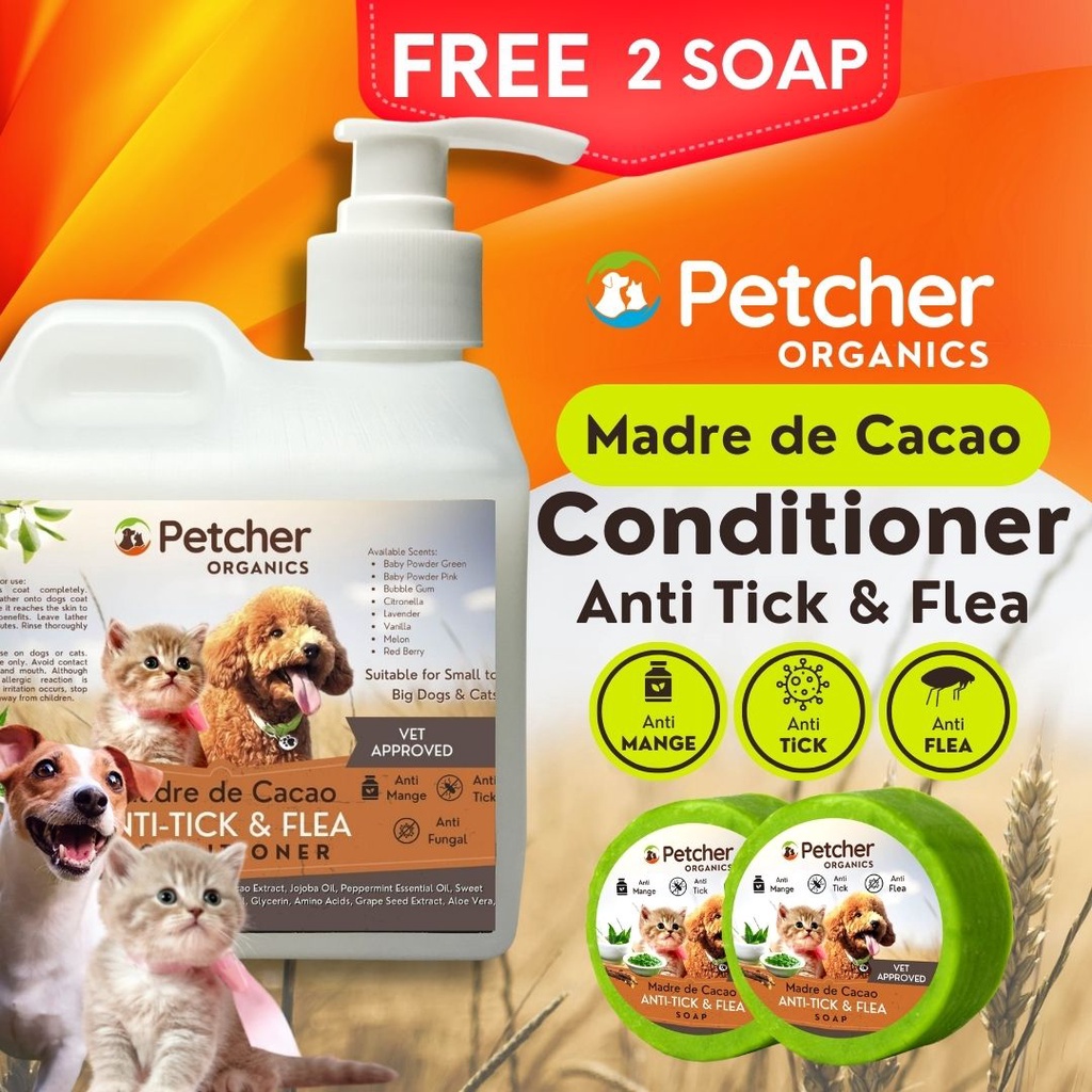 Petcher Organics Madre De Cacao Anti Tick and Flea 500mL Pet ...