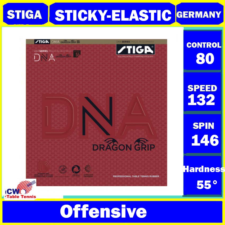 STIGA DNA Dragon Grip Sticky-Elastic Rubber Table Tennis Rubber Ping ...