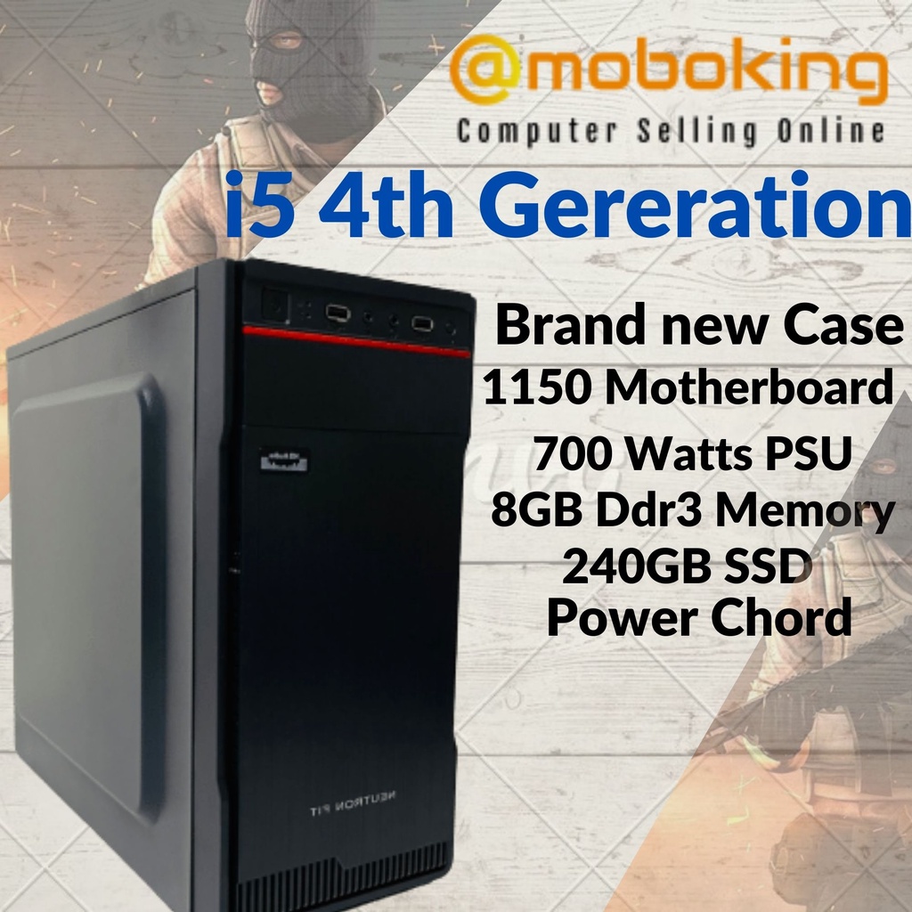 Intel Desktop Computer CPU Computer System Unit i3 i5 8GB RAM 240G SSD Office Study Gaming Fast ...