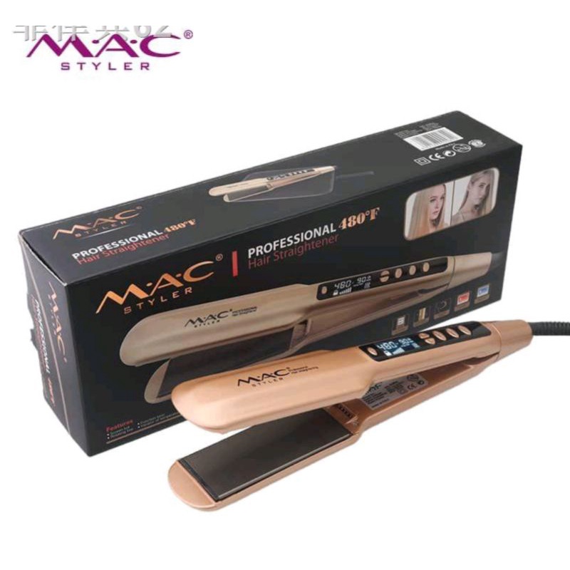 Mac Styler Hair Straightener Iron/Mac Heavy Duty Hair Iron Gold MC ...