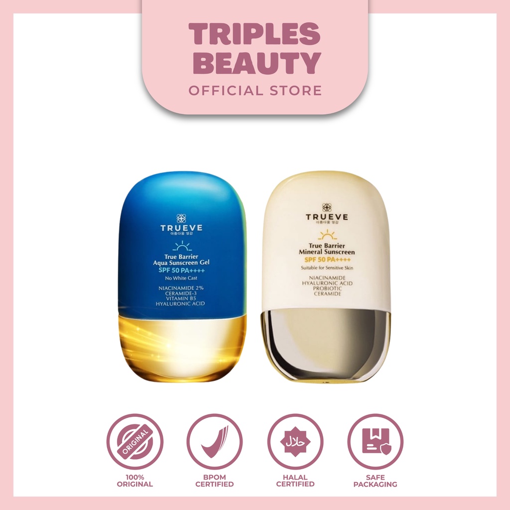 TRUEVE - True Barrier Mineral Sunscreen | Barrier Aqua Sunscreen Gel ...