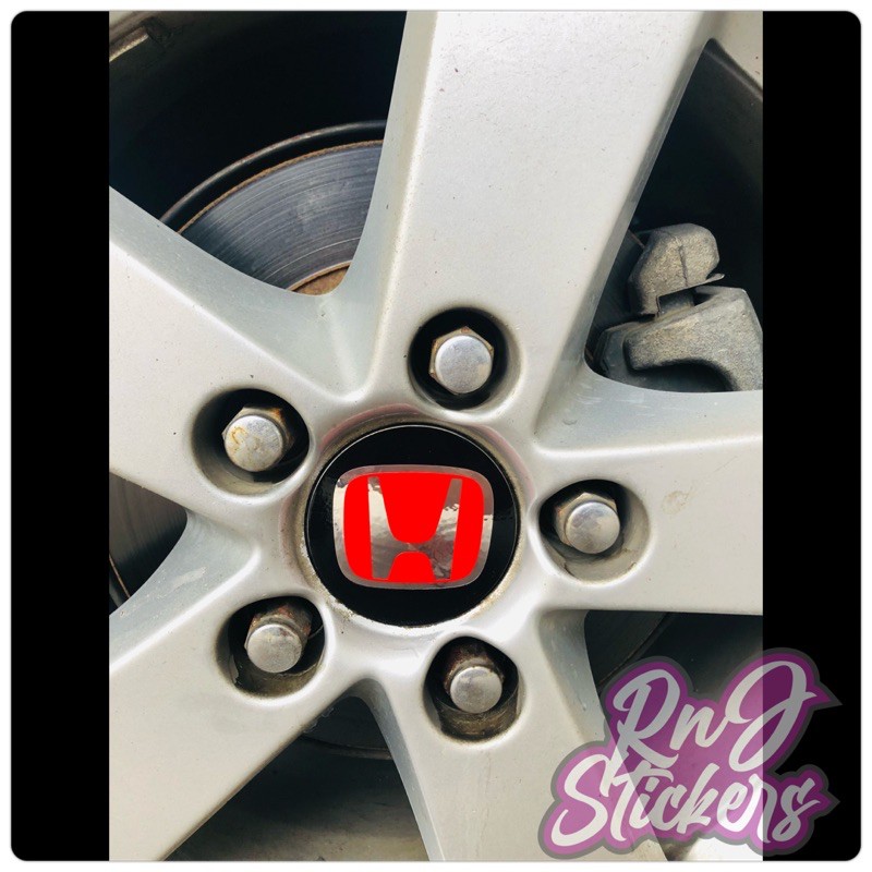 Honda Red H Center Cap Diecut / Machine Cut Decal Vinyl Waterproof ...