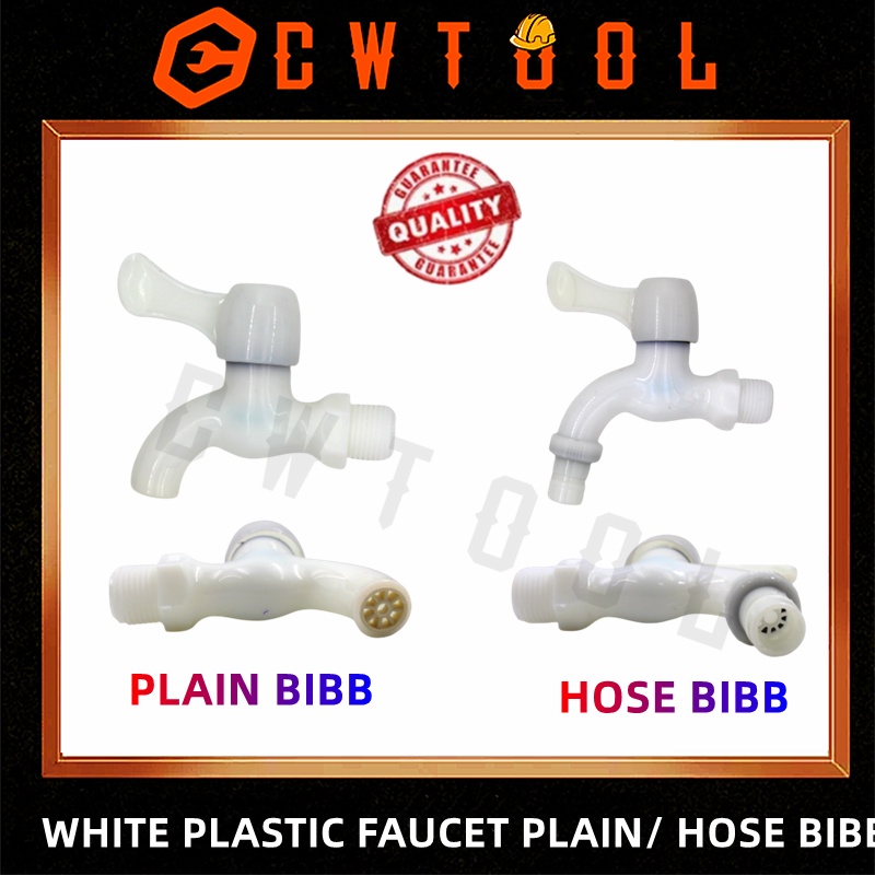 PLASTIC FAUCET WHITE PLAIN BIBB,/ HOSE BIBB PVC BLUE Spigot Faucet ...
