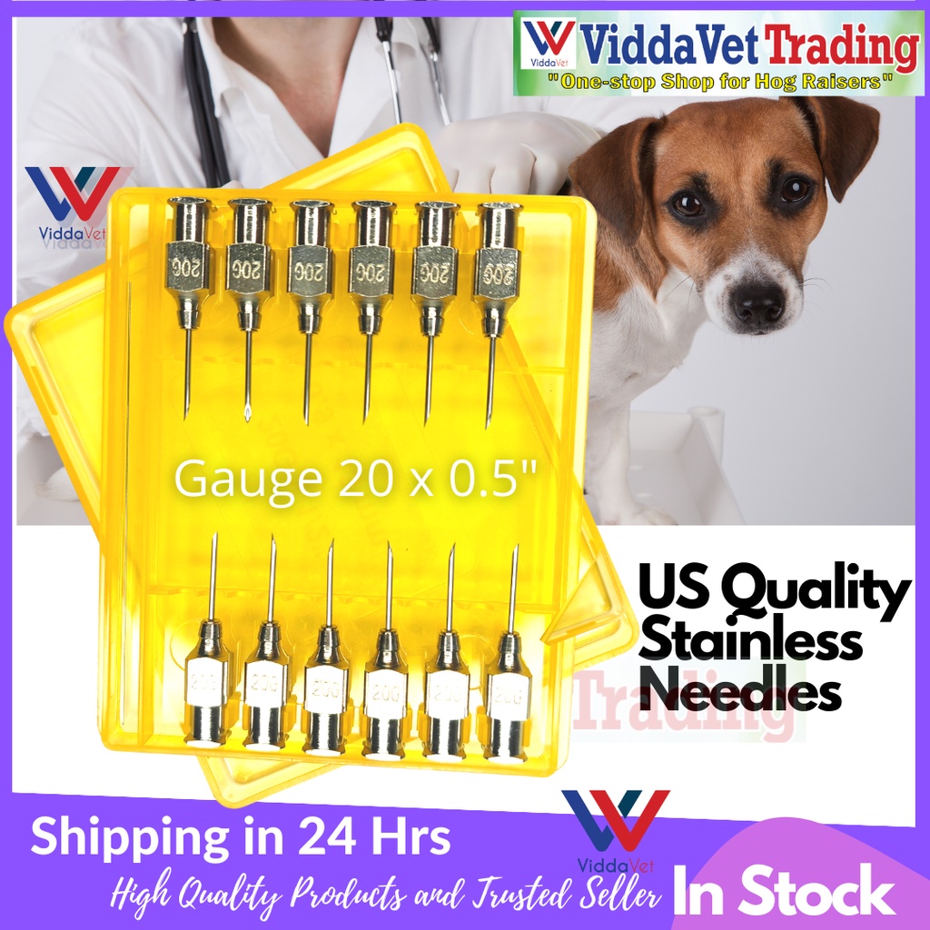 Vidda VetPro 1 dozen US Quality Veterinary Needles gauge 20x0.5 inch ...