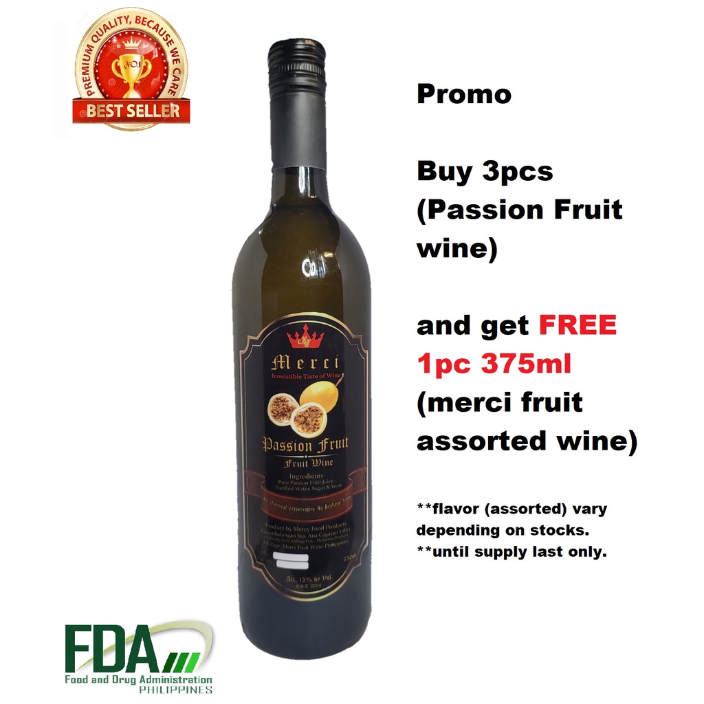 Merci Fruit (PasionFruit Wine) | Shopee Philippines
