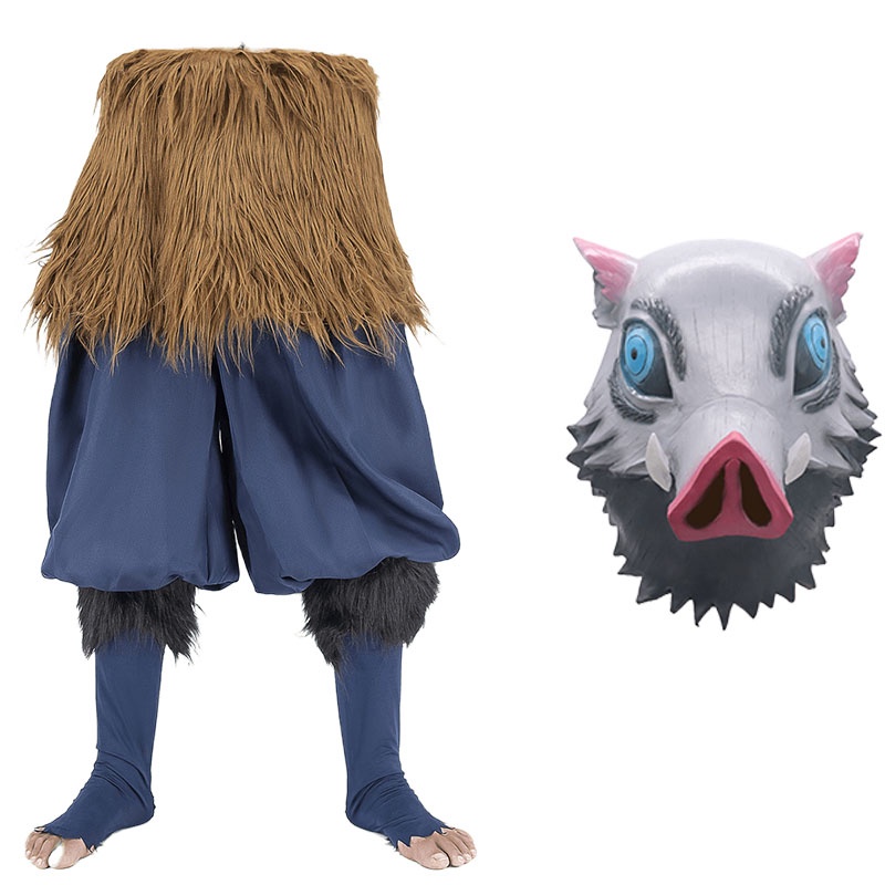 Anime Demon Slayer Kimetsu No Yaiba Hashibira Inosuke Cosplay Costume ...