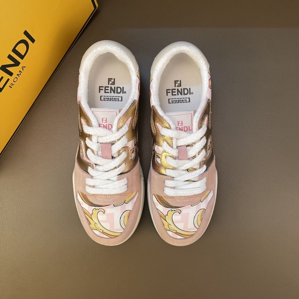 FEND/Men's Shoes Sports Men's Men White FLOW Slip-On Suede Low-Top ...