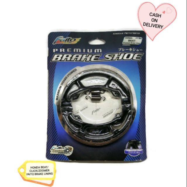 BEAT FAITO PREMIUM BRAKE SHOE FOR HONDA | Shopee Philippines