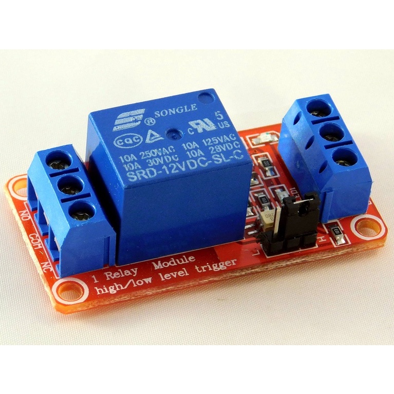 Single Channel Relay Module 5V & 12V 10A Low Level Trigger (For ...