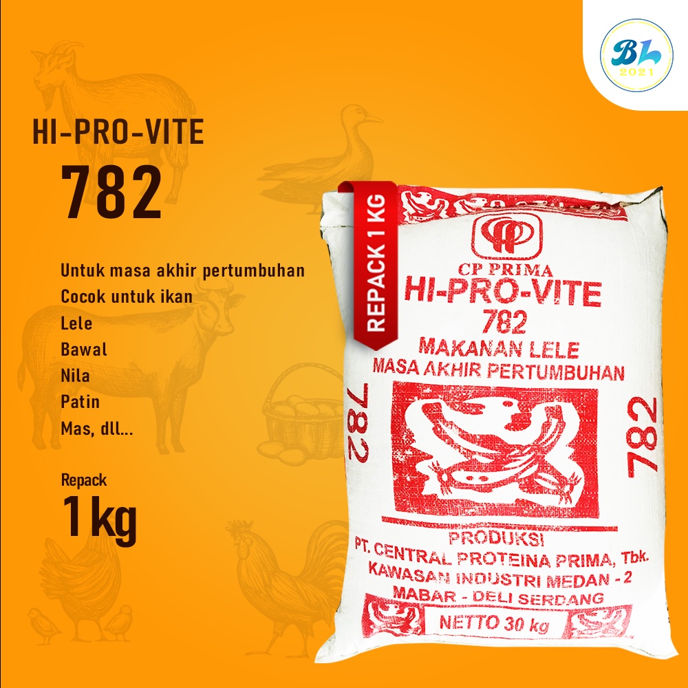 Hi Pro Vite 782 Repack 1kg Catfish And Gurame Tilapia Pellet Feed ...