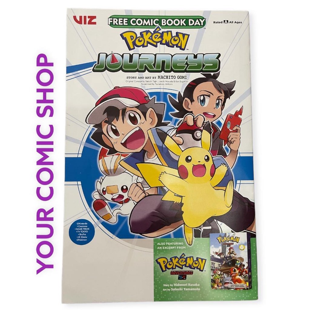 Pokemon Journeys FCBD Published May 2022 by Viz Media LLC. Story and ...