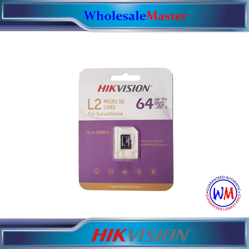 Hikvision L2 Series Video Surveillance MicroSD (TF) Card HS-TF-L2/64G ...