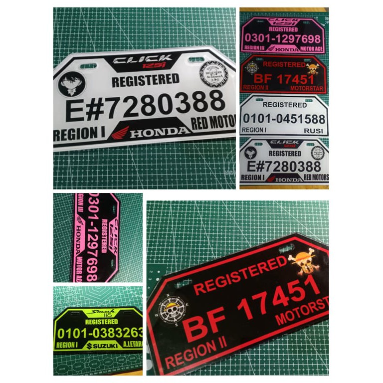 AVL's Motorcycle Temporary plate (Acrylic) | Shopee Philippines