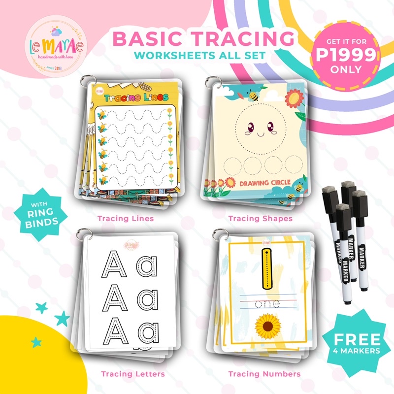 Activity Tracing Laminated Worksheets BASIC TRACING SETS Alphabet ...