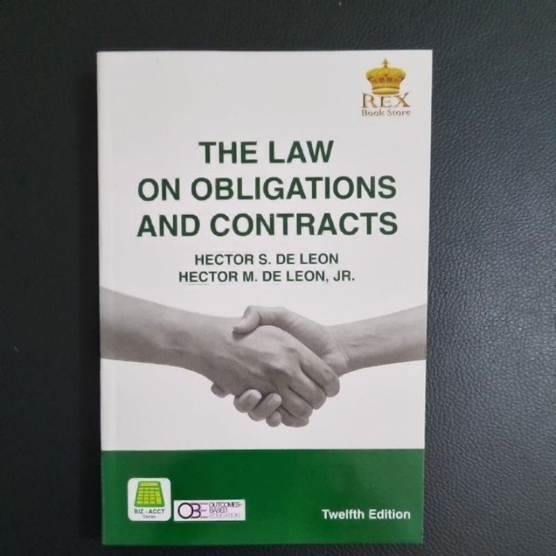The Law on Obligations and Contracts 12th Edition By Hector De Leon ...