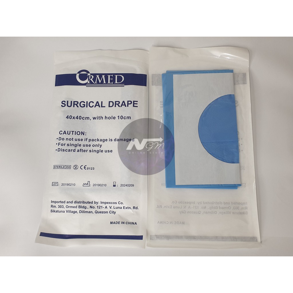 10 Pieces / Sterile Surgical Drape (Disposable eye sheet) 40x40cm with ...