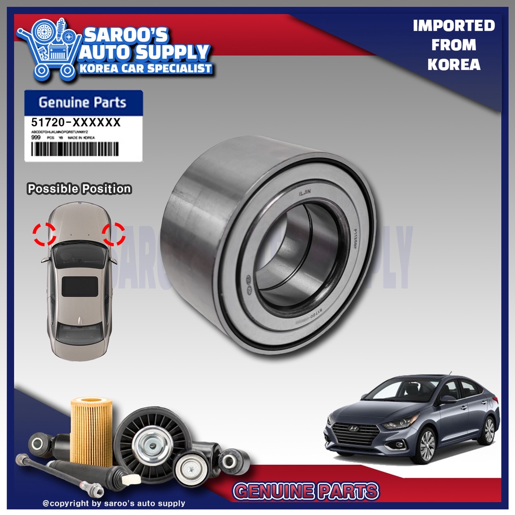 [Front][Genuine] Wheel Hub Bearing For Hyundai Accent (19-24) ,Diesel ...