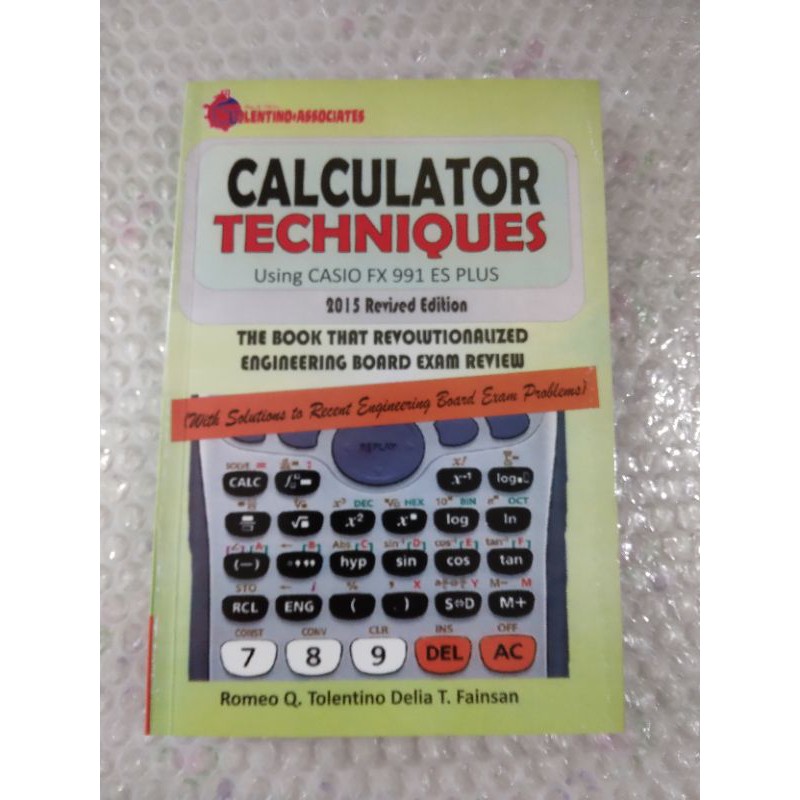 Calculator Techniques 2015 revised edition By Tolentino | Shopee ...