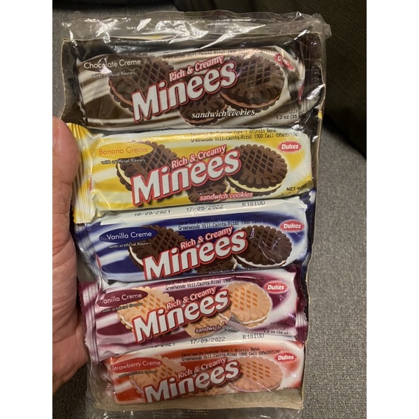 Minees Sandwich Cookies, 10 count Packs | Shopee Philippines