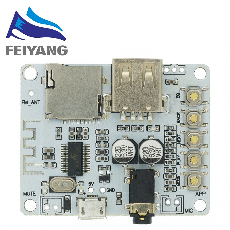 Bluetooth Audio Receiver board with USB TF card Slot decoding playback output A7-004 5V 2.1 ...
