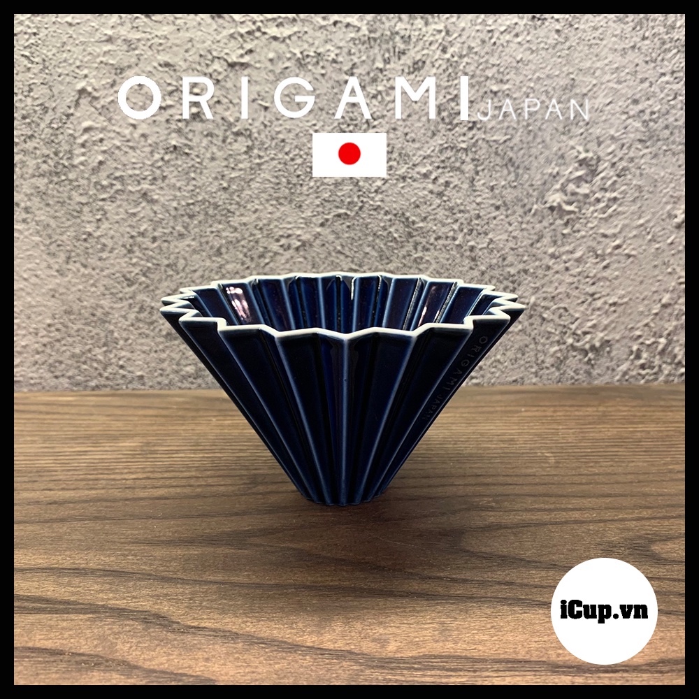 [Genuine Product] Origami ceramic V60 coffee filter - Navy Blue (real ...