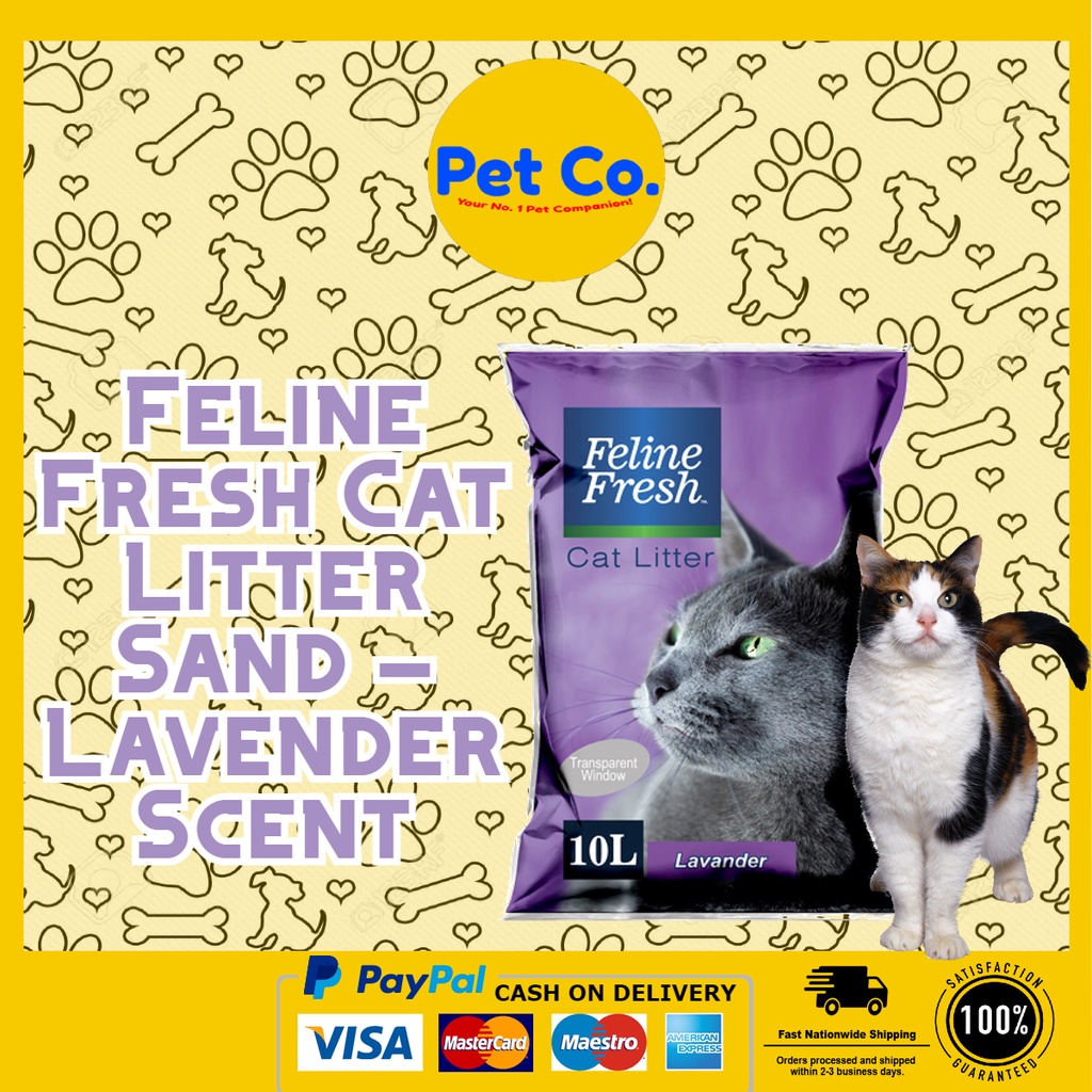 Feline Fresh Cat Litter 10L Clumping (Lavender, Lemon, lemon grass ...