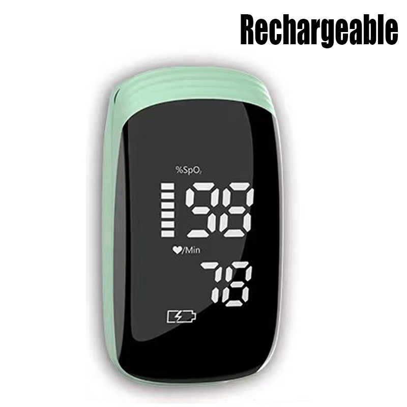 Medical Rechargeable Finger Pulse Oximeter OLED USB Blood Oxygen Heart ...
