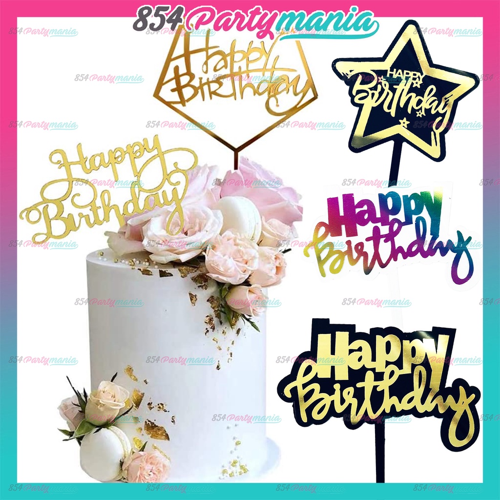 Acrylic Cake toppers baking supplies cake decoration topper | Shopee ...