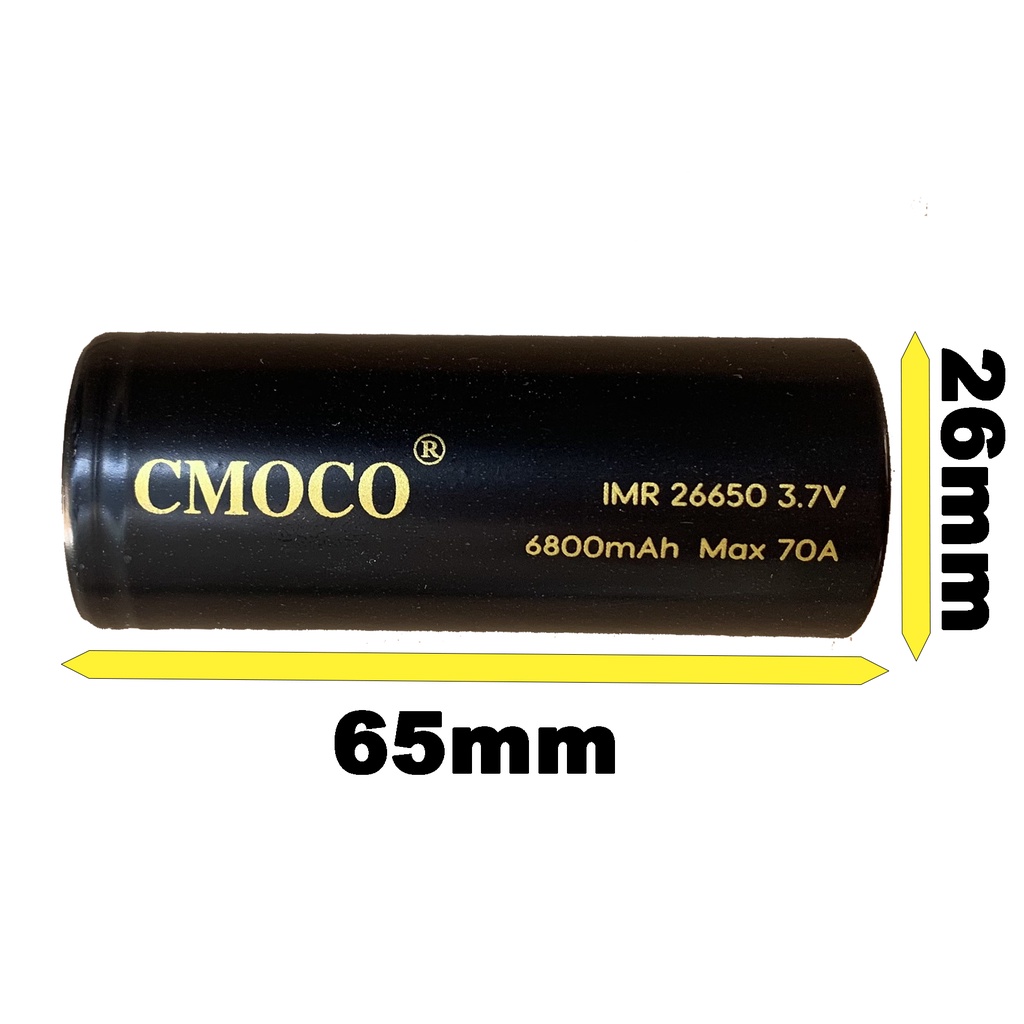 Legit CMOCO 26650 Lithium Battery 6800mah 70A For Rechargeable Battery ...