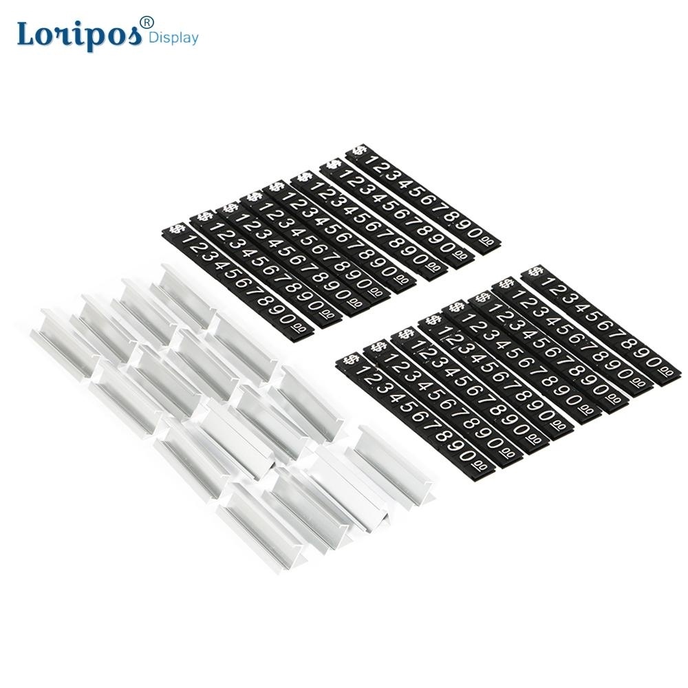 16 Set Golden Adjustable Number Letter And Base Price Display Counter ...