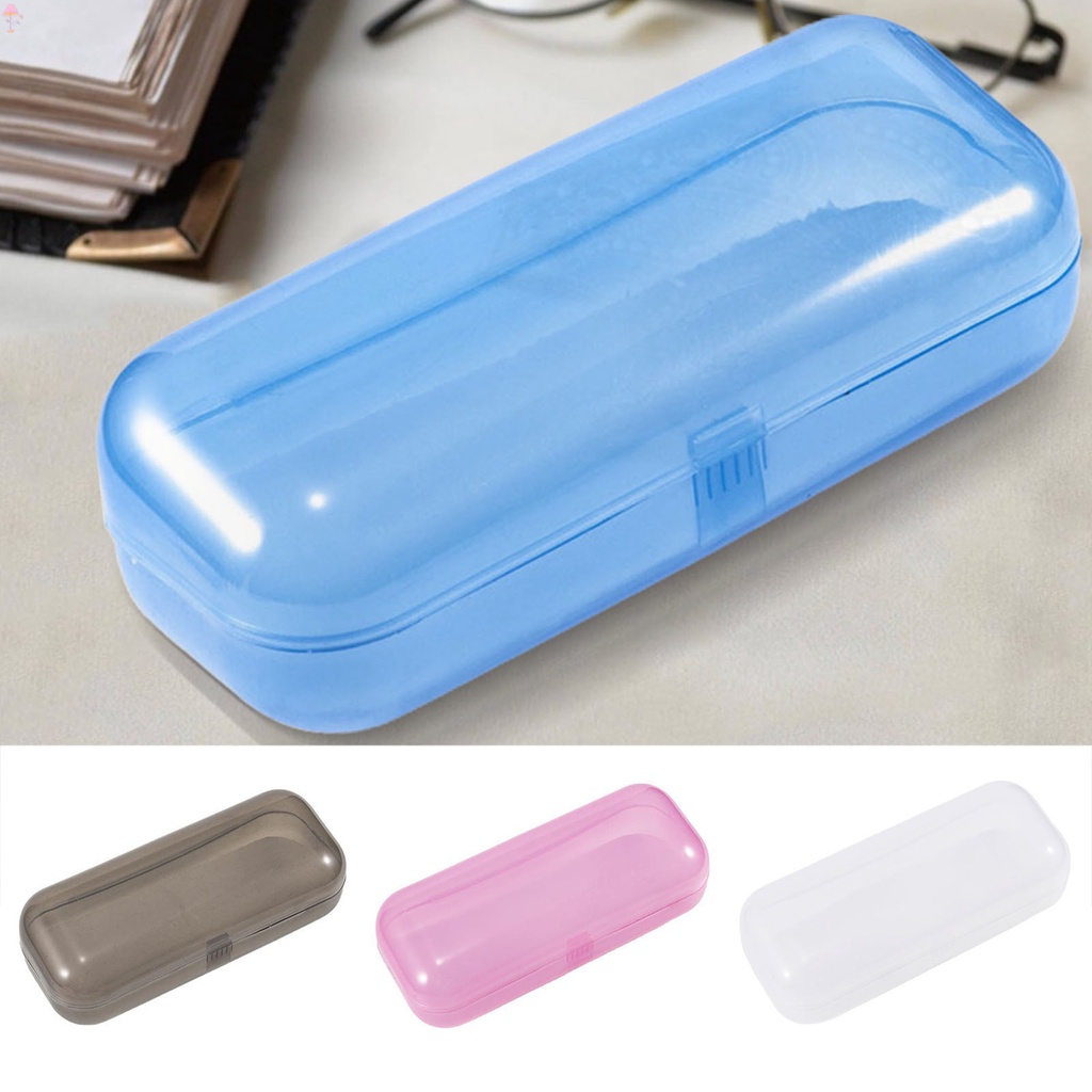 Hard Eyeglass Case Compression Resistant Rectangular Clear Plastic ...