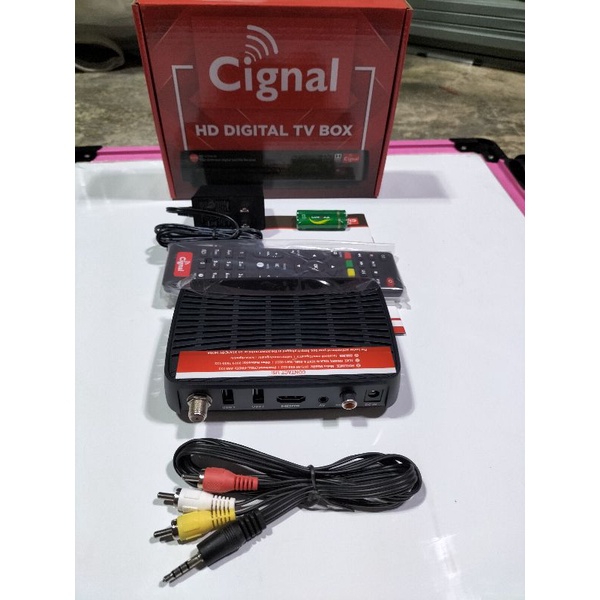 Cignal hd box w/2000 free load for analog tv Yung Meron likod (need ...