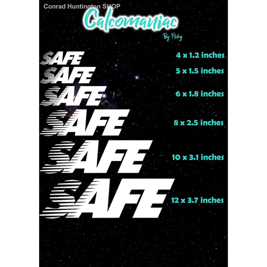 SAFE DECAL STICKER for Motorcycle, Car, Helmet, Bike (Computer Cut)(car ...