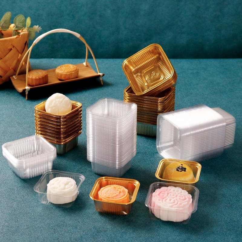 100set Mooncake Packaging Box 50g 80g 100g Moon Cake Plastic Tray ...