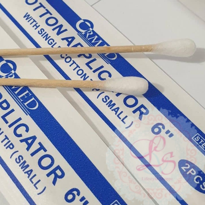 2packs sterile swab wooden Cotton Tipped Applicator 6" ORMED | Shopee ...