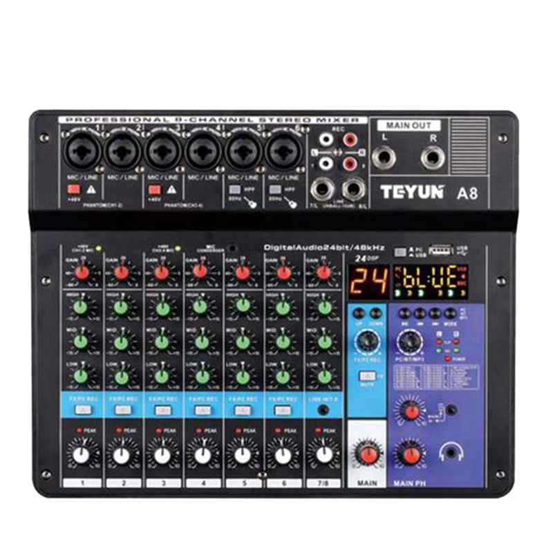 Sound Card Audio Mixer Sound Board Console Desk System Interface 8 ...
