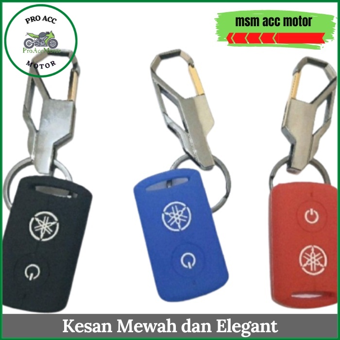GANTUNGAN Stainless Steel Keychain + Silicone Keyless Remote Key ...