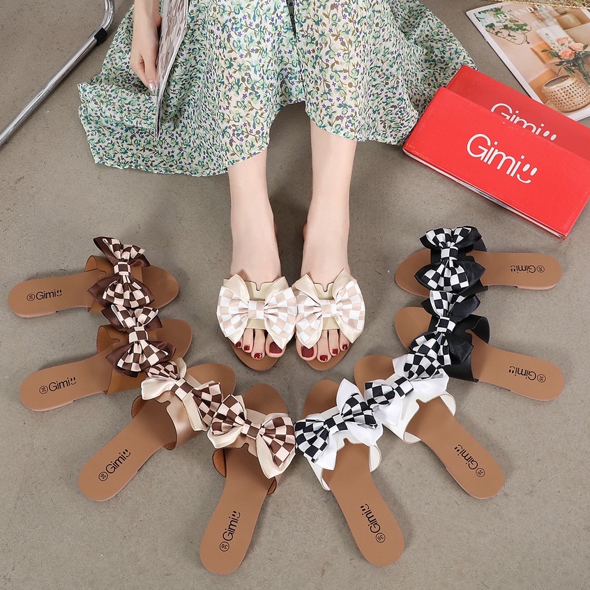 Summer shoes GIMI fashion flat slippers of women AY-1012# | Shopee ...