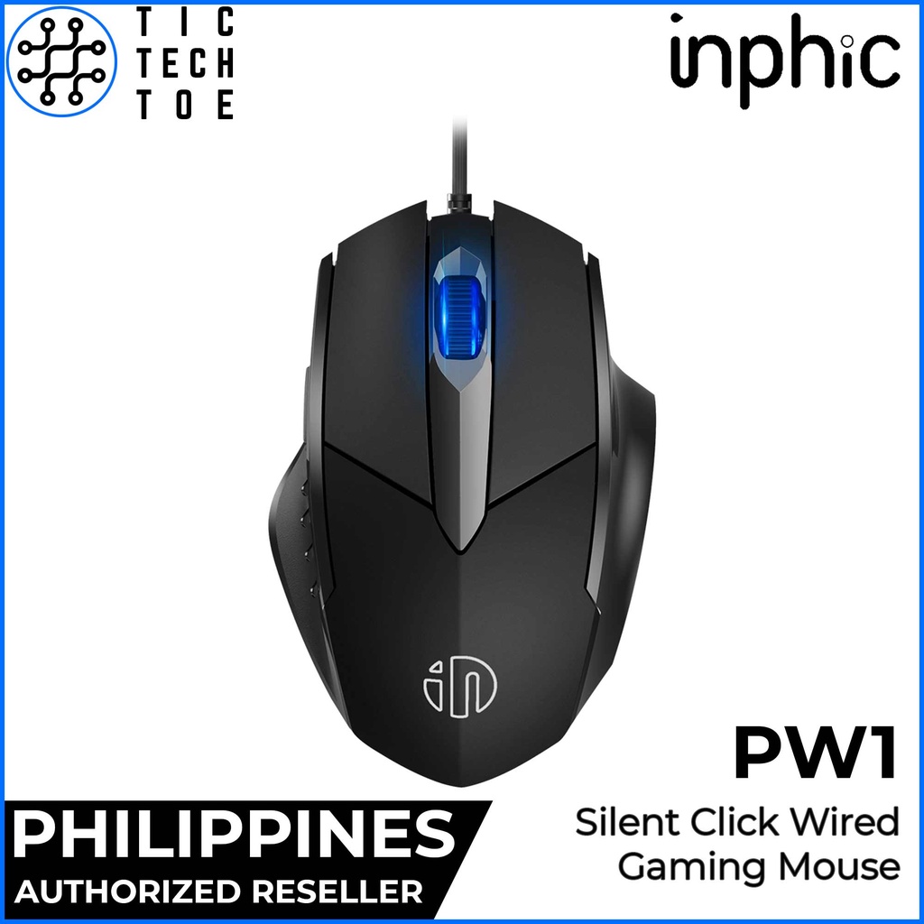 Inphic PW1 Silent Click Wireless Wired USB Ergonomic Gaming Mouse ...