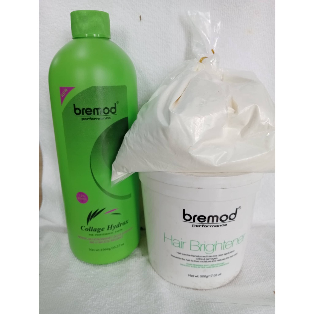 1set bremod oxidizing with bremod hair brightener bleach powder white ...
