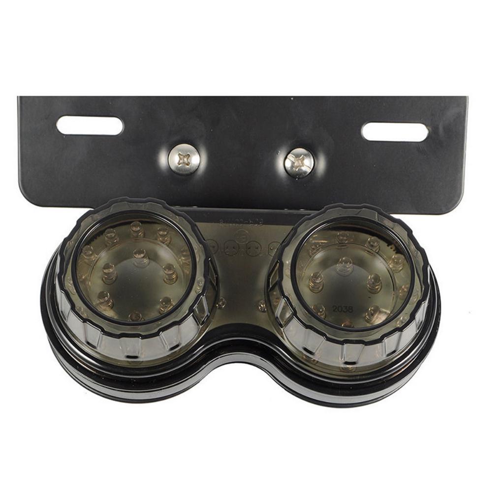 COD# Motorcycle Tail Light Universal Integrated Tail Light Double Light ...