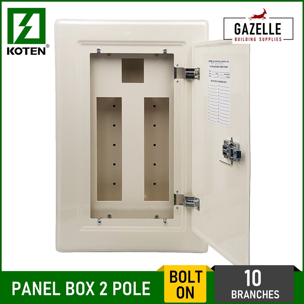 Koten Premium Type Panel Box 2 Pole Bolt On - 10 Branches | Shopee ...