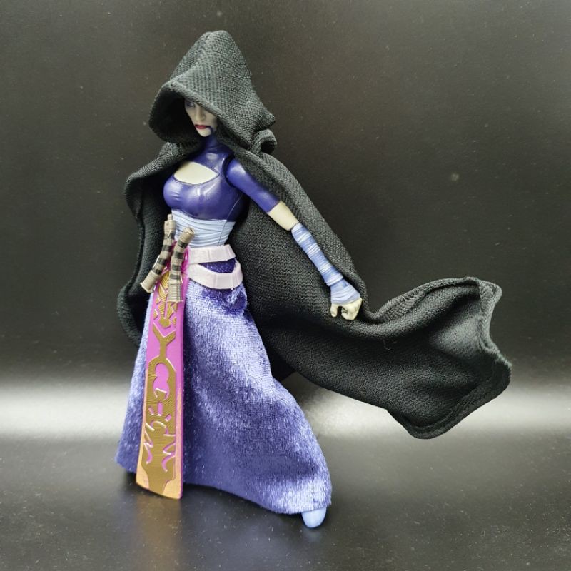 FABRIC SOFT GOODS CAPE ASAJJ VENTRESS BLACK SERIES STAR WARS WIRE CAPE ...